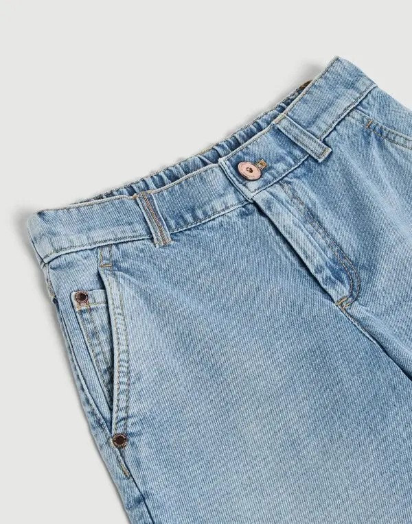 Brunello Cucinelli Classic Denim Flared Trousers With Monili
