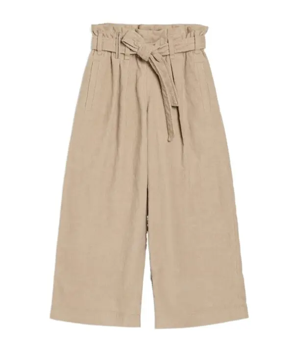 Brunello Cucinelli Techno Cotton And Cashmere Corduroy Paperbag Trousers