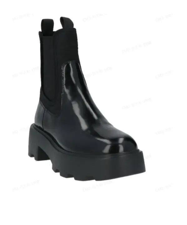 Tory Burch Glossed Leather Platform Boots