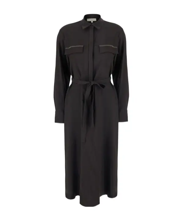 Antonelli Firenze Mykonos Belted Shirt Dress - Brown