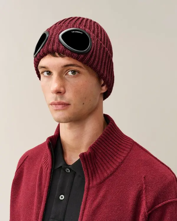 C.P. COMPANY Extrafine Merino Wool Goggle Beanie