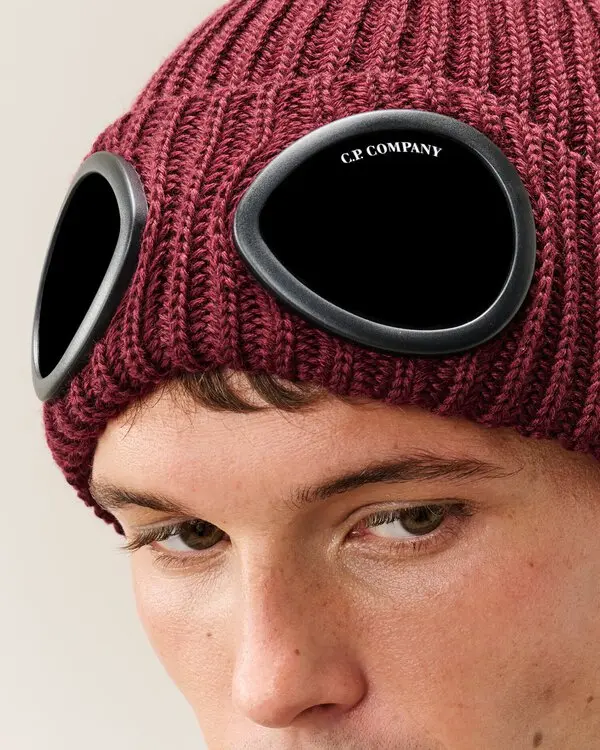 C.P. COMPANY Extrafine Merino Wool Goggle Beanie