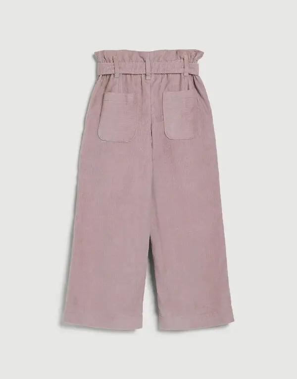 Brunello Cucinelli Techno Cotton And Cashmere Corduroy Paperbag Trousers
