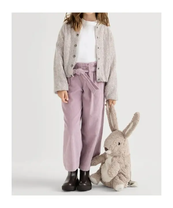 Brunello Cucinelli Techno Cotton And Cashmere Corduroy Paperbag Trousers