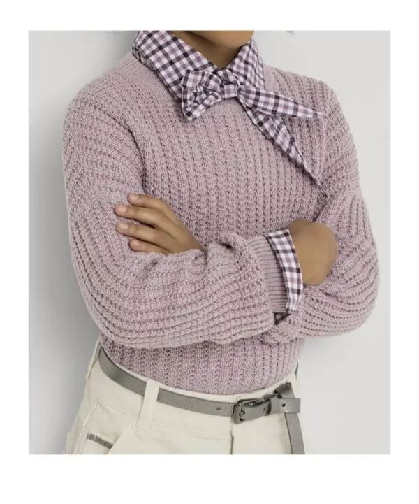 Brunello Cucinelli Pure Cotton Diamond Yarn Waffle Stitch Sweater