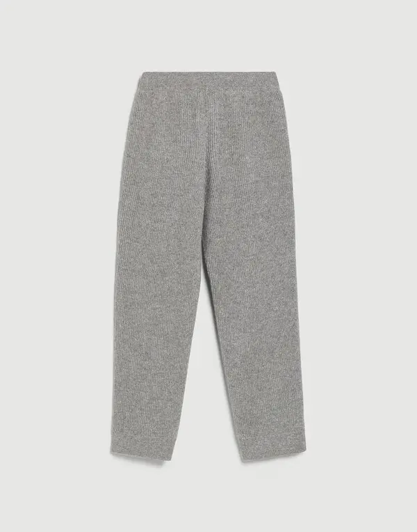 Brunello Cucinelli Sparkling Cashmere English Rib Knit Trousers