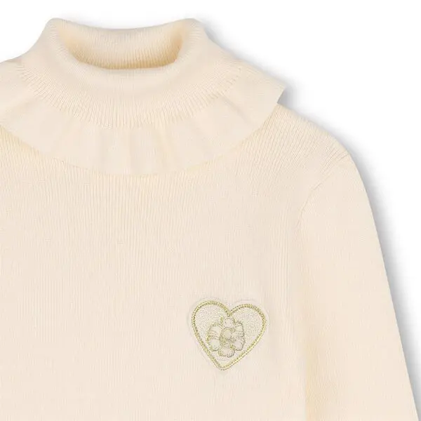 Chloé Ruffle-trim Heart-patch Sweater