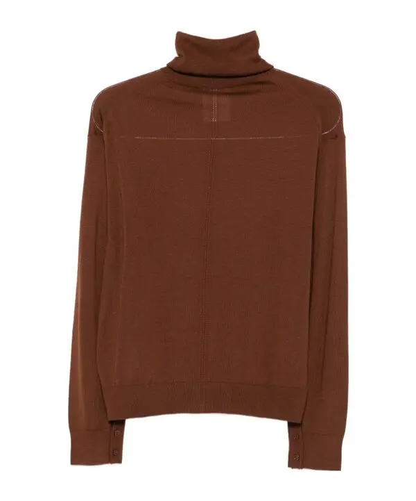 SEMICOUTURE Ribbed-knit Turtleneck Sweater