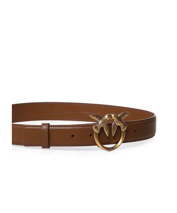Pinko Love Berry Logo Plaque Buckle Belt