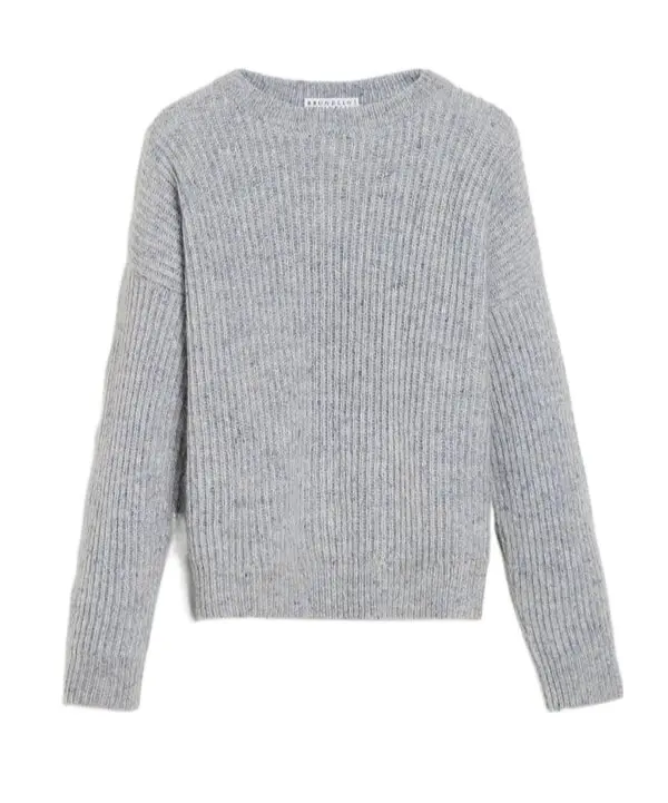 Brunello Cucinelli English Rib-knit Crew-neck Sweater