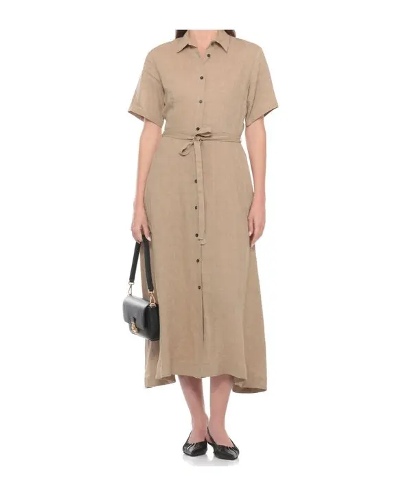 Antonelli Firenze Belted Midi Shirt Dress