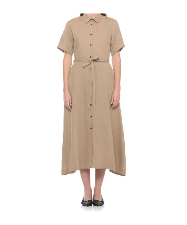 Antonelli Firenze Belted Midi Shirt Dress