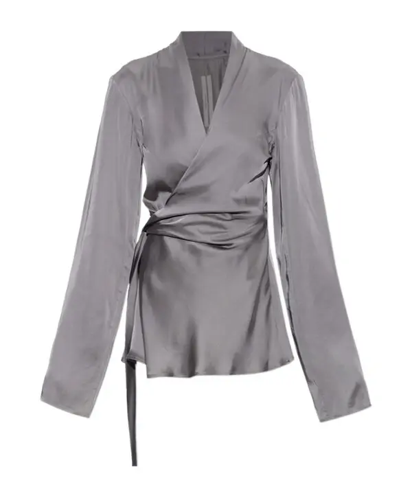 Rick Owens Long-sleeved Wrap Dress