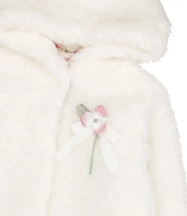 Monnalisa Bow-detail Hooded Coat