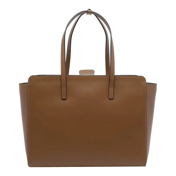 HIDESINS Structured Top Handle Shoulder Bag - Brown