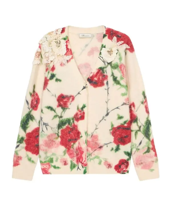 Blumarine Long-sleeve Knit Cardigan - Nude