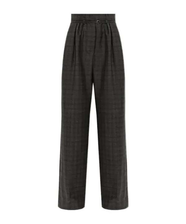 Dries Van Noten Belted Wool Trousers