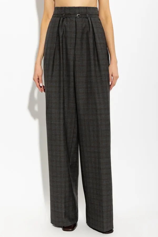 Dries Van Noten Belted Wool Trousers