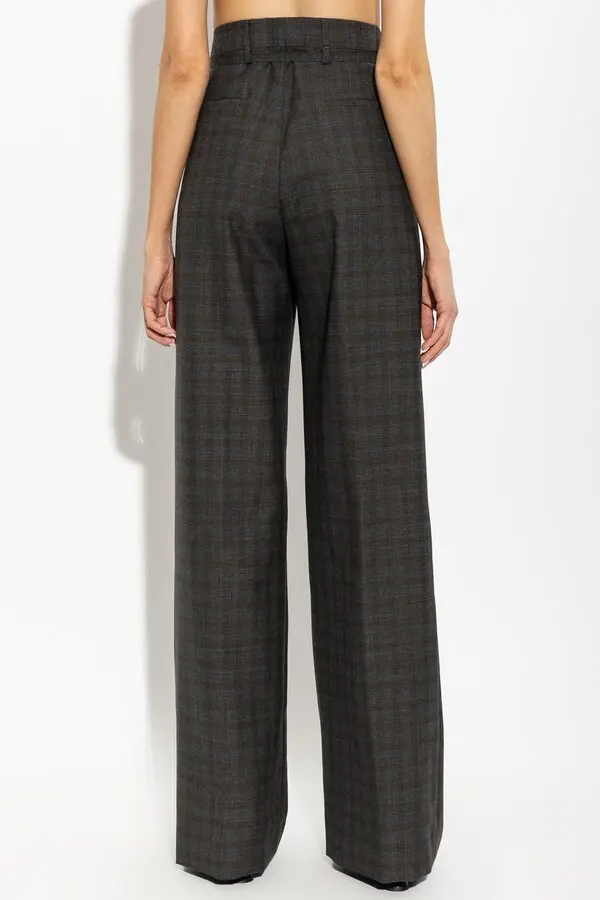 Dries Van Noten Belted Wool Trousers
