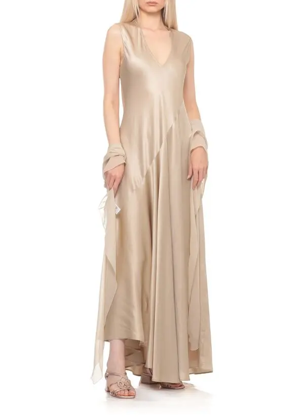 Antonelli Firenze Natasha V-neck Maxi Dress