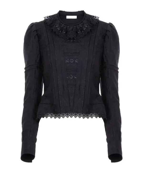 Chloé Lace-detailed Fitted Jacket