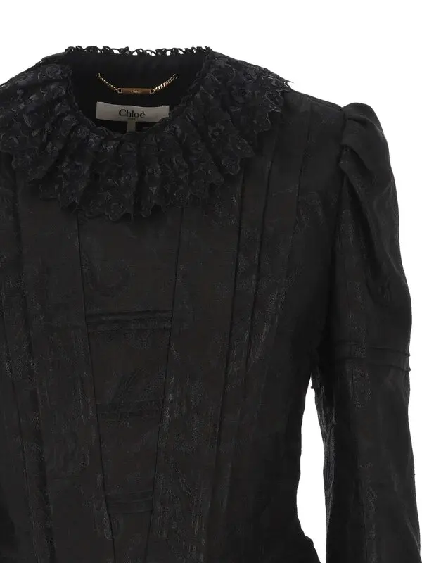 Chloé Lace-detailed Fitted Jacket