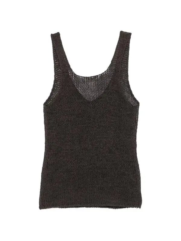 ROBERTO COLLINA V-neck Knit Tank Top