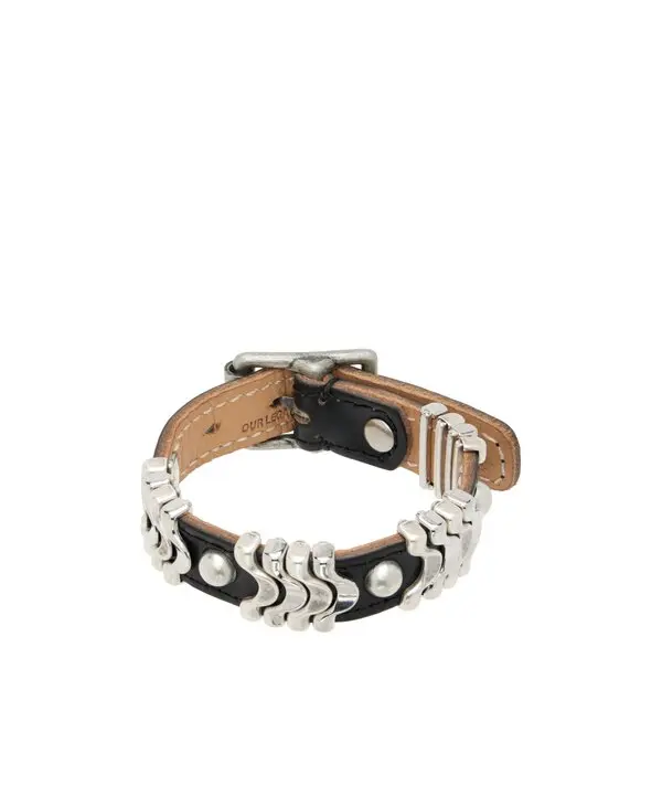 Our Legacy Wave Studded Bracelet - Black