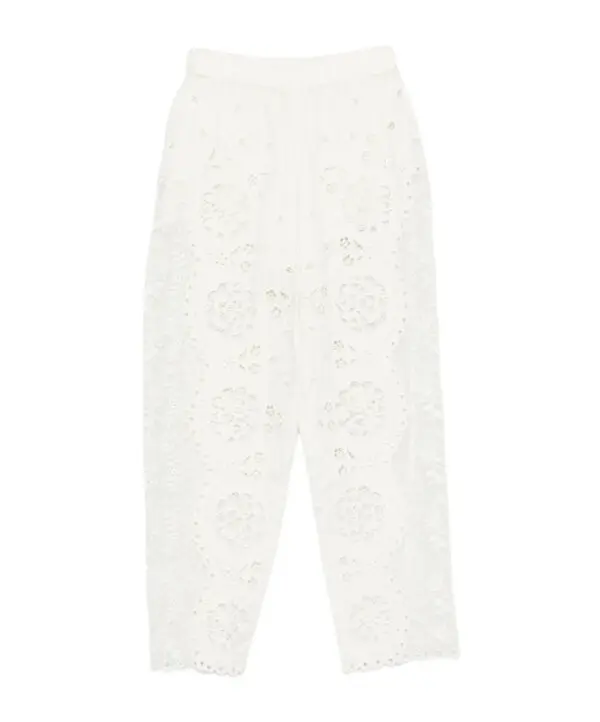 Sea Gardener Broderie-anglaise Panelled Trousers