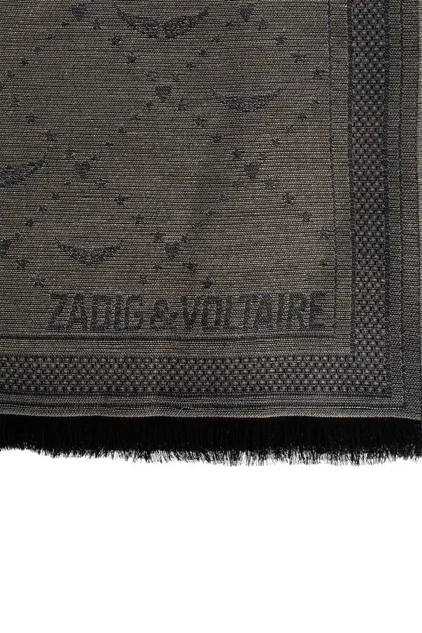 Zadig&Voltaire Voltaire Glenn Monogram Frayed Edge Scarf