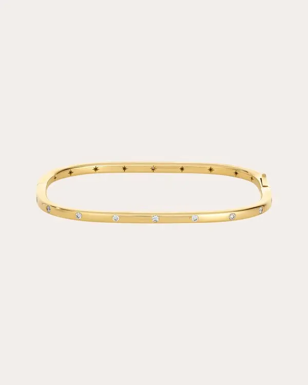 Moritz Glik Diamond Petite Core Stacking Bangle - Gold
