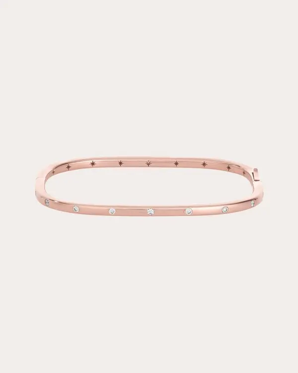 Moritz Glik Diamond Petite Core Stacking Bangle - Gold