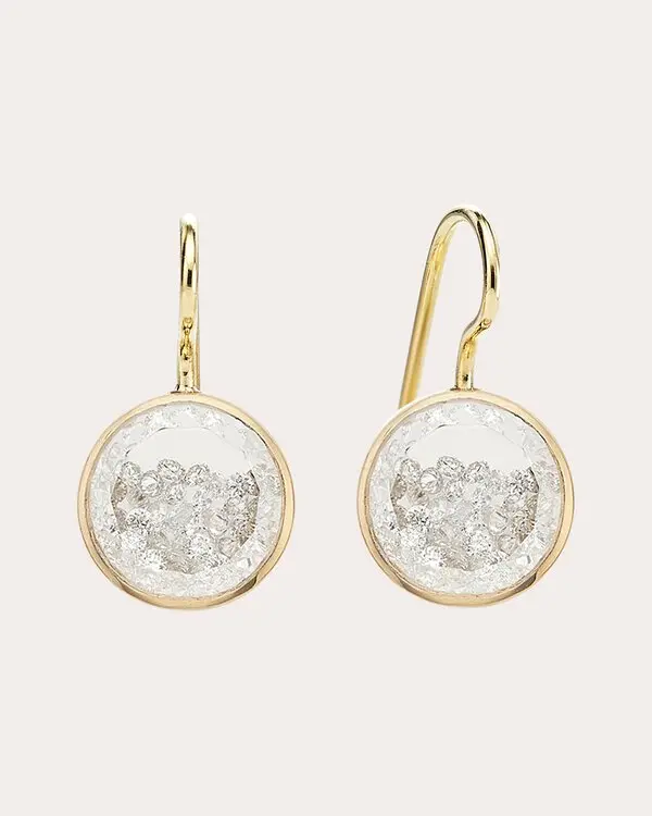 Moritz Glik Diamond Naipe Circle Drop Earrings - Gold
