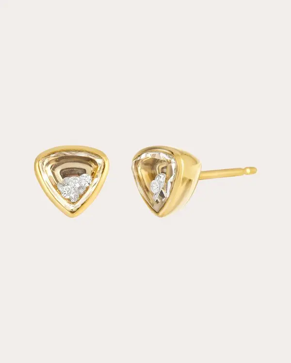 Moritz Glik Diamond Neue Heart-ish Stud Earrings