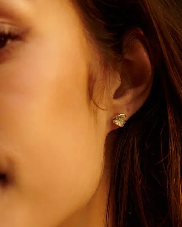 Moritz Glik Diamond Neue Heart-ish Stud Earrings