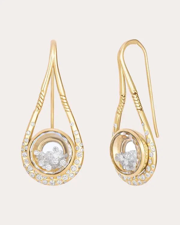 Moritz Glik Diamond Garoa Gala Drop Earrings
