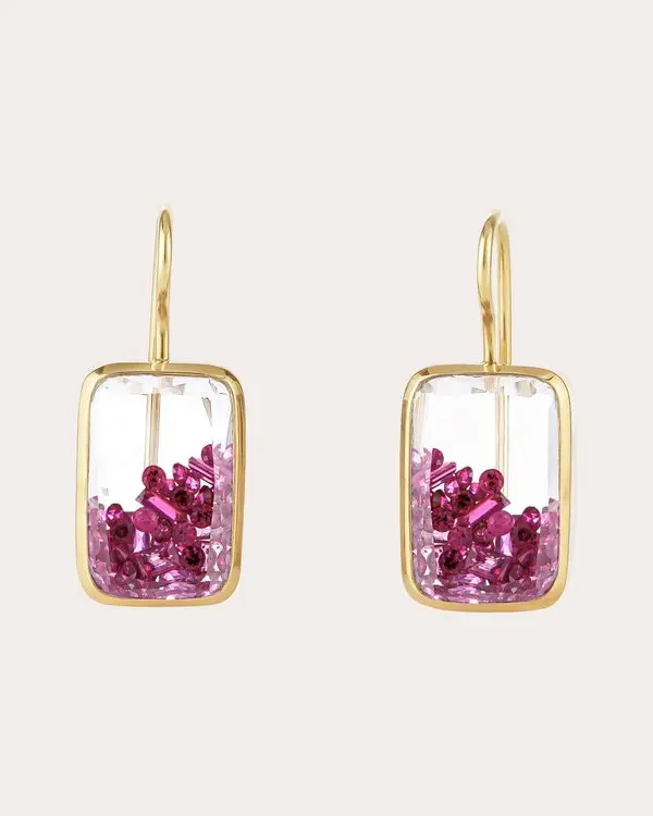 Moritz Glik Ruby Petite Ten Fourteen Drop Earrings