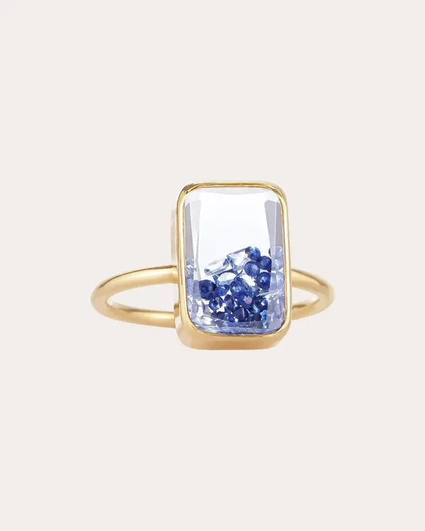 Moritz Glik Sapphire Petite Ten Fourteen Ring - Blue