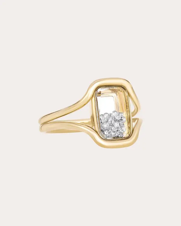Moritz Glik Diamond Cascavel Petite Cushion Ring