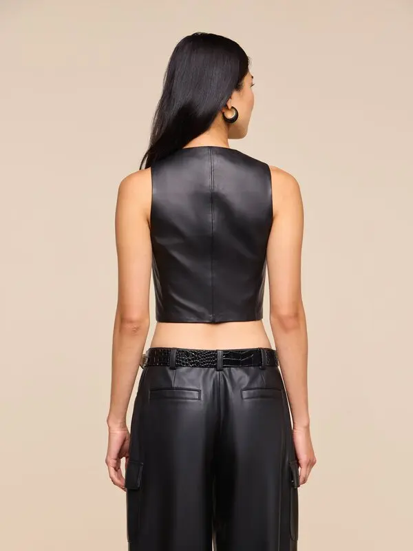L'Agence Jianna Leather Waistcoat