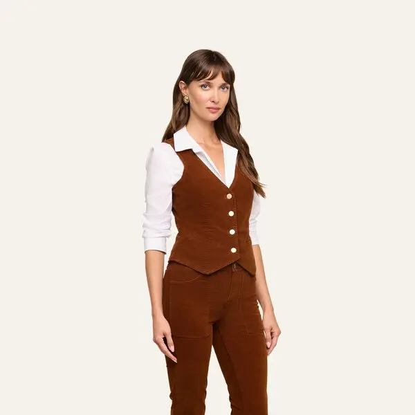 L'Agence Yelena Corduroy Vest - Java