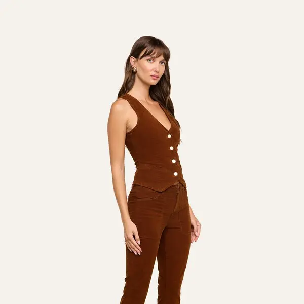 L'Agence Yelena Corduroy Vest - Java