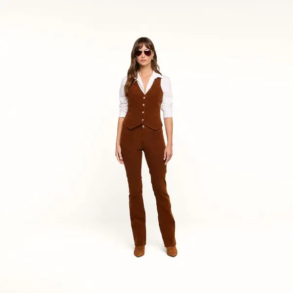 L'Agence Yelena Corduroy Vest - Java