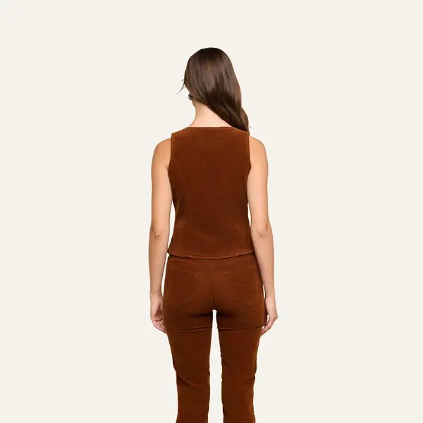 L'Agence Yelena Corduroy Vest - Java