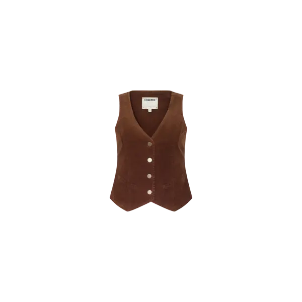 L'Agence Yelena Corduroy Vest - Java