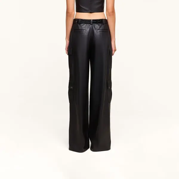 L'AGENCE Isolde Vegan Leather Cargo Pants