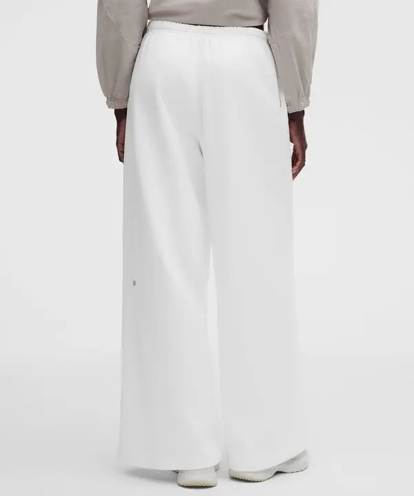 Lululemon French Terry Mid-rise Wide-leg Pant - White