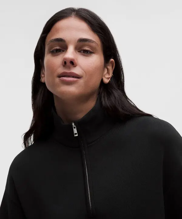 Lululemon Structured Knit Half-zip Short-sleeve Shirt - Black