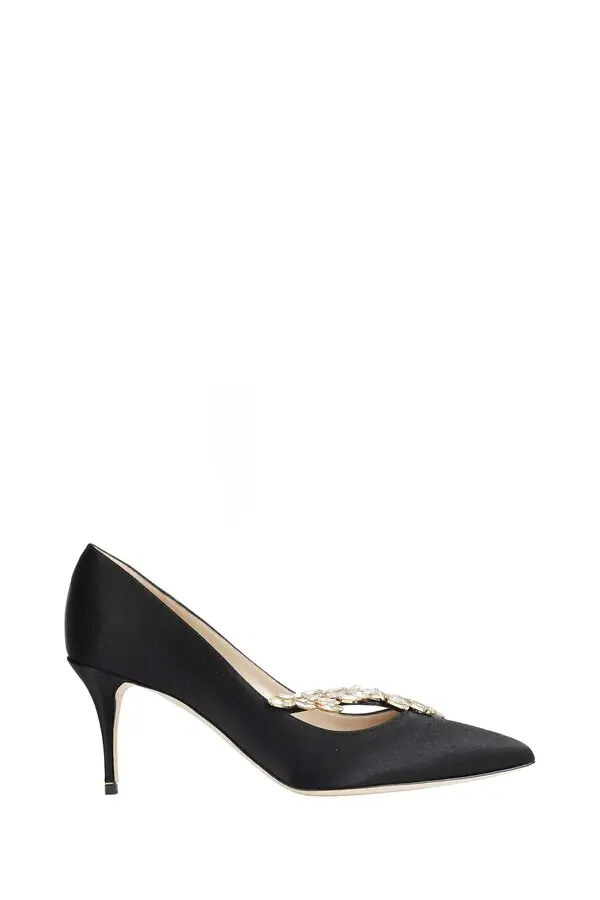 Manolo Blahnik Nadira Jewel Buckle Pumps