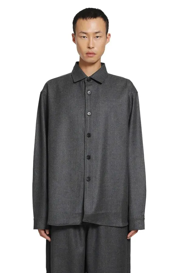 ROSE BURRITO Wool Flannel Overshirt